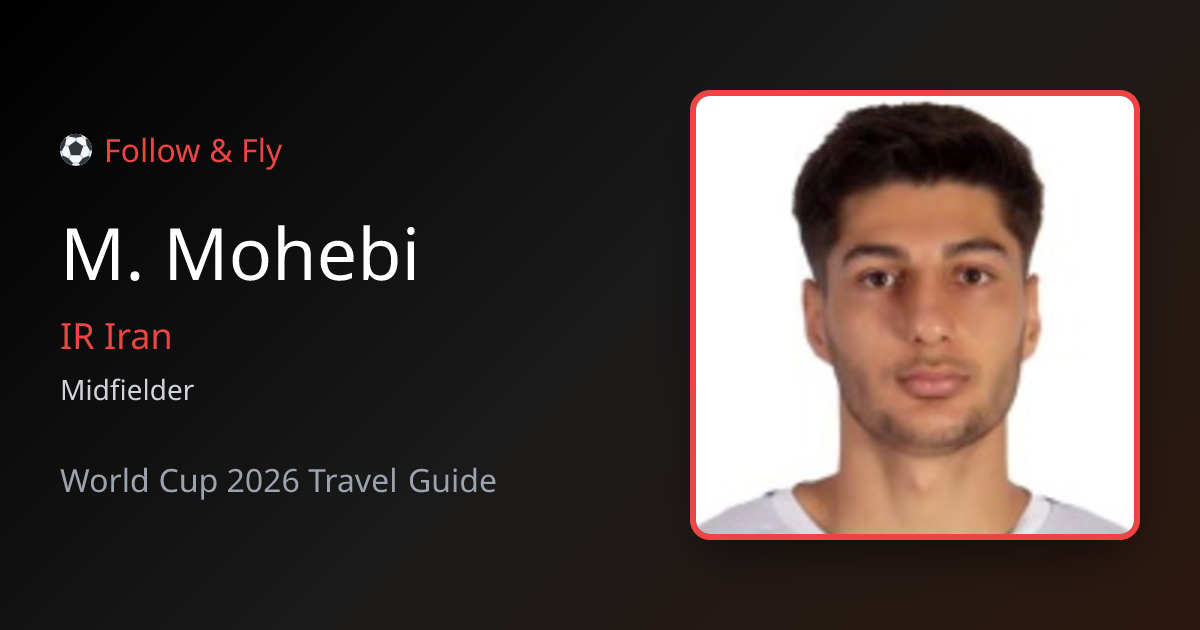 Follow M. Mohebi to World Cup 2026 | Follow & Fly